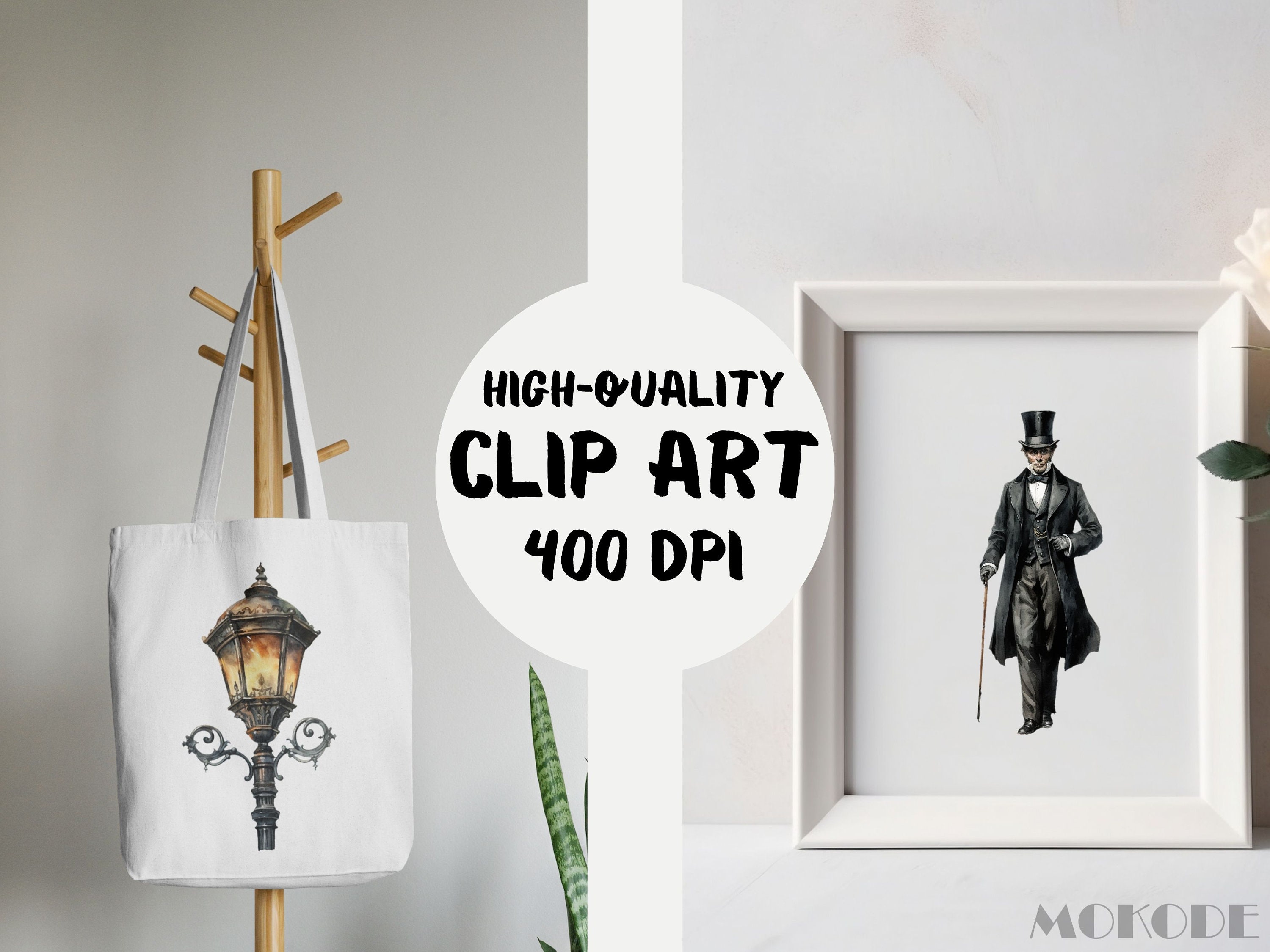 Victorian London Clipart, 51 Watercolor Vintage City Graphics, 19th ...