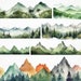 Watercolor Mountain Borders - 65 Clipart Bundle, DIY Nature Graphics ...