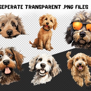 Funny Cockapoo Dog Clipart 22 Png, Cute Caricature Pet, Puppies ...