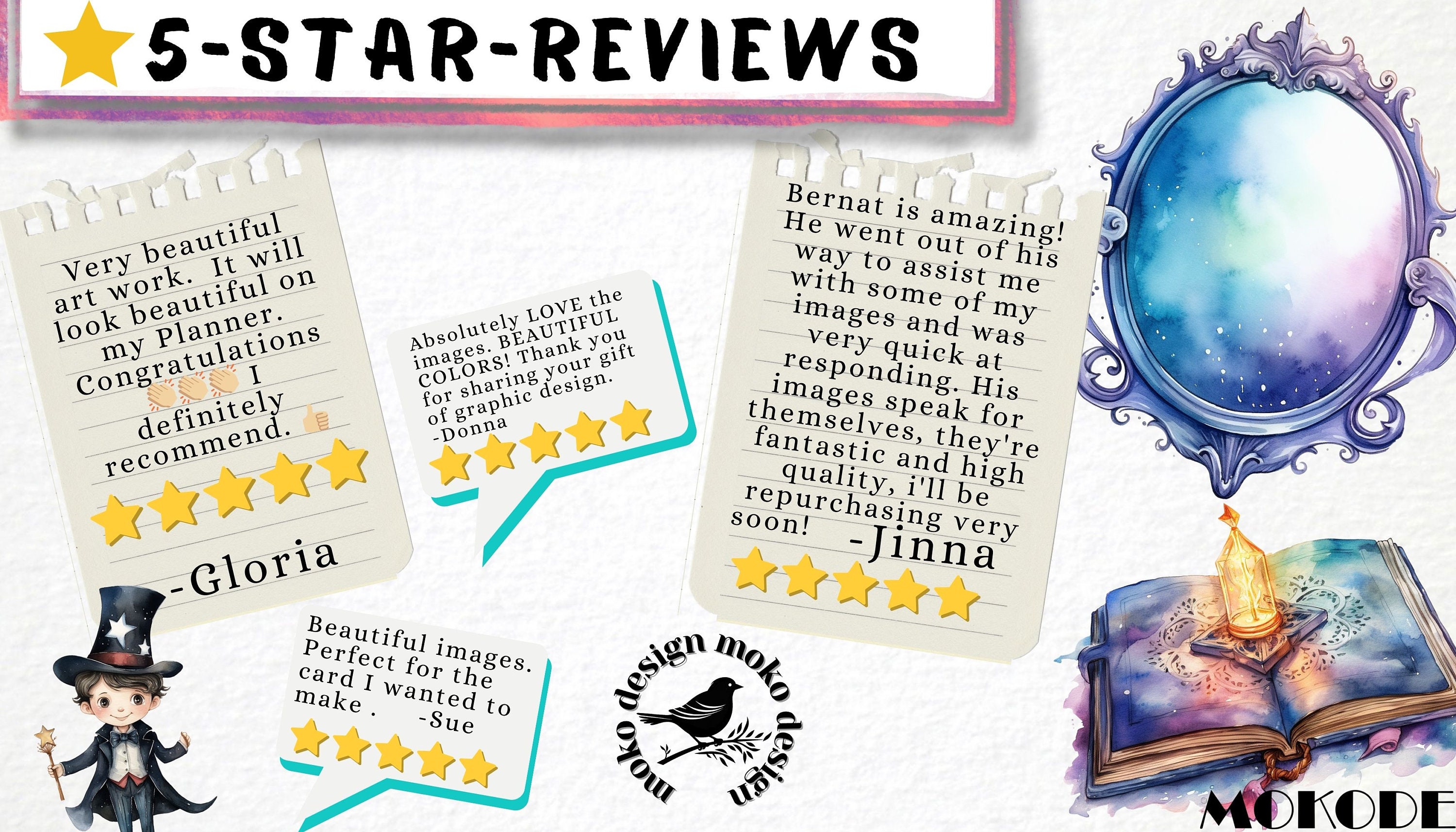 Watercolor Magician Clipart Wizard School Graphics Set of 32 - Etsy