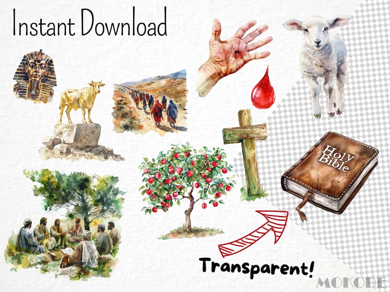 Bible Clipart 87 Png, Old Testament Watercolor New Testament Jesus ...