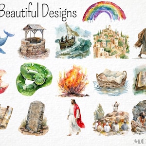 Bible Clipart 87 Png, Old Testament Watercolor New Testament Jesus ...