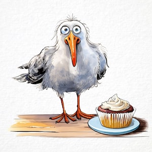 Funny Seagulls Clipart 20 Png, Goofy Seagull Birds, Silly Gulls ...