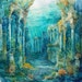 Watercolor Atlantis 22 Png, Sunken City Illustration, Ocean Art ...