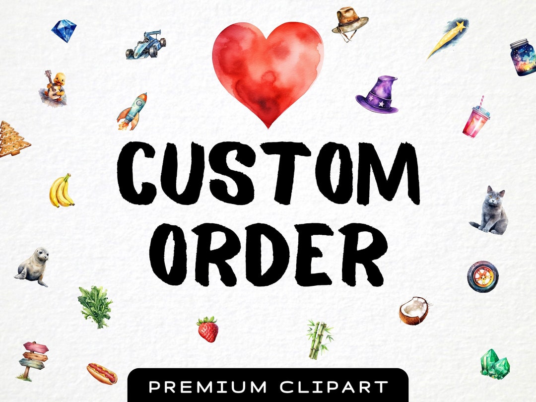 Custom Watercolor Clipart, Professional Customized PNG, High Quality ...