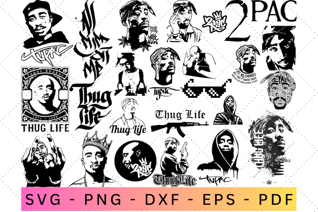 Tupac SVG Bundle Clipart Svg Png Eps Pdf Dxf Digital - Etsy UK