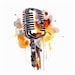 Watercolor Microphone Clipart – Retro Music Art, 12 PNG Designs ...