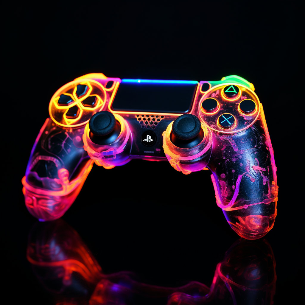 Neon PS5 Controller - High Quality Watercolor Digital Art - 18 Designs ...