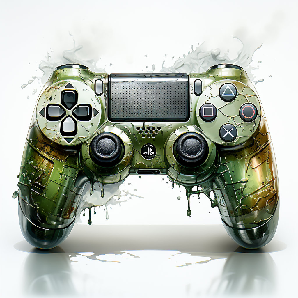 PS5 Halo Themed Controller High Quality Watercolor Digital Art 16 ...