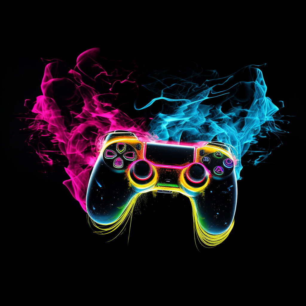 Neon PS5 Controller - High Quality Watercolor Digital Art - 18 Designs ...