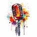 Watercolor Microphone Clipart – Retro Music Art, 12 PNG Designs ...