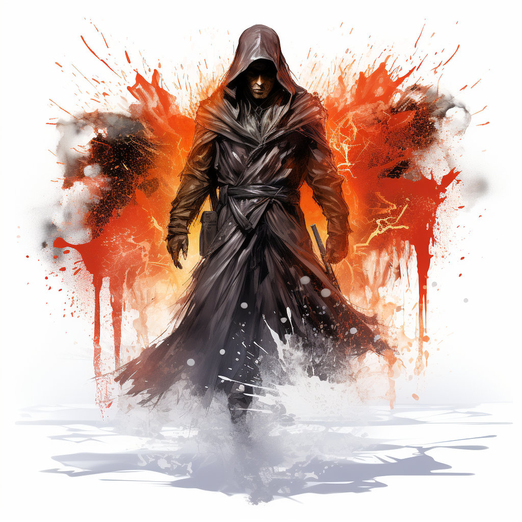 Fire Element Assassin High Quality Digital Watercolor Art 16 Designs - Etsy