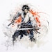 Samurai Watercolor Art Prints: Battle Ready Warrior Designs (digital ...