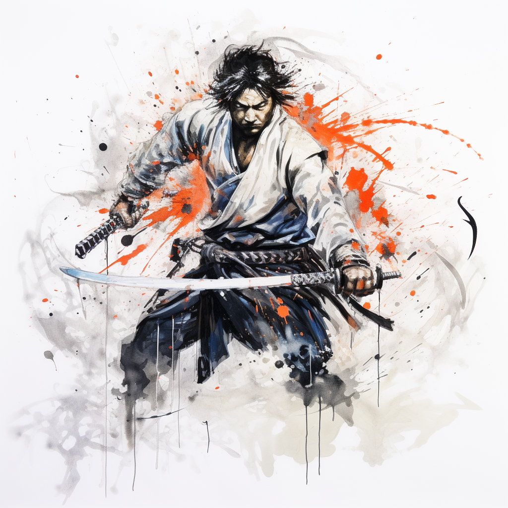 Battle Ready Samurai - High Quality Digital Watercolor Art - 12 Designs ...