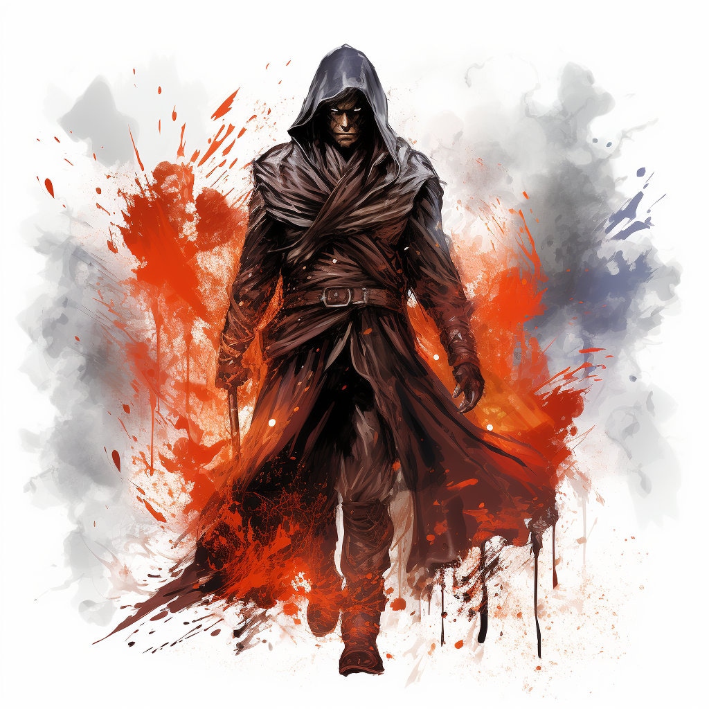 Fire Element Assassin High Quality Digital Watercolor Art 16 Designs - Etsy