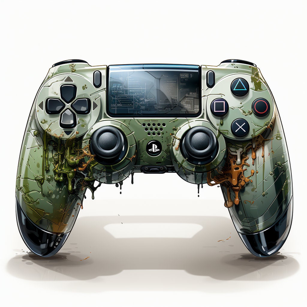 PS5 Halo Themed Controller High Quality Watercolor Digital Art 16 ...