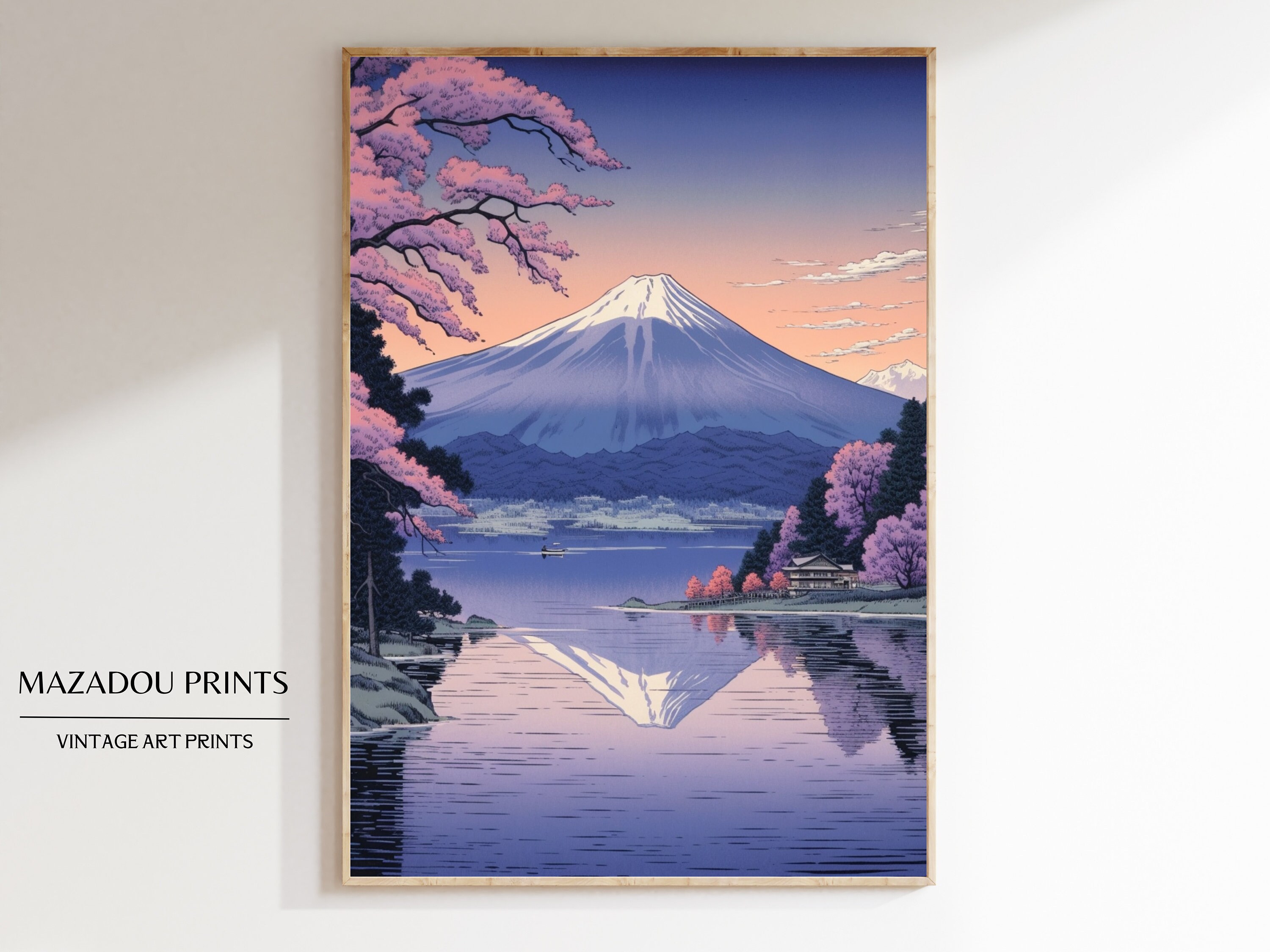 Wall Art Fuji From Tago Bay - Print Edo Period Japanese Digital Print ...