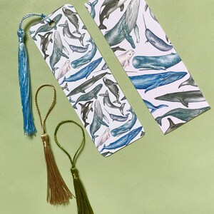 Whales Watercolour Bookmark, Handmade Whales of the World Bookmark ...