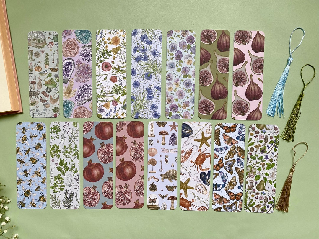 Botanical Bookmark Bundle, Mix and Match Watercolour Bookmarks ...
