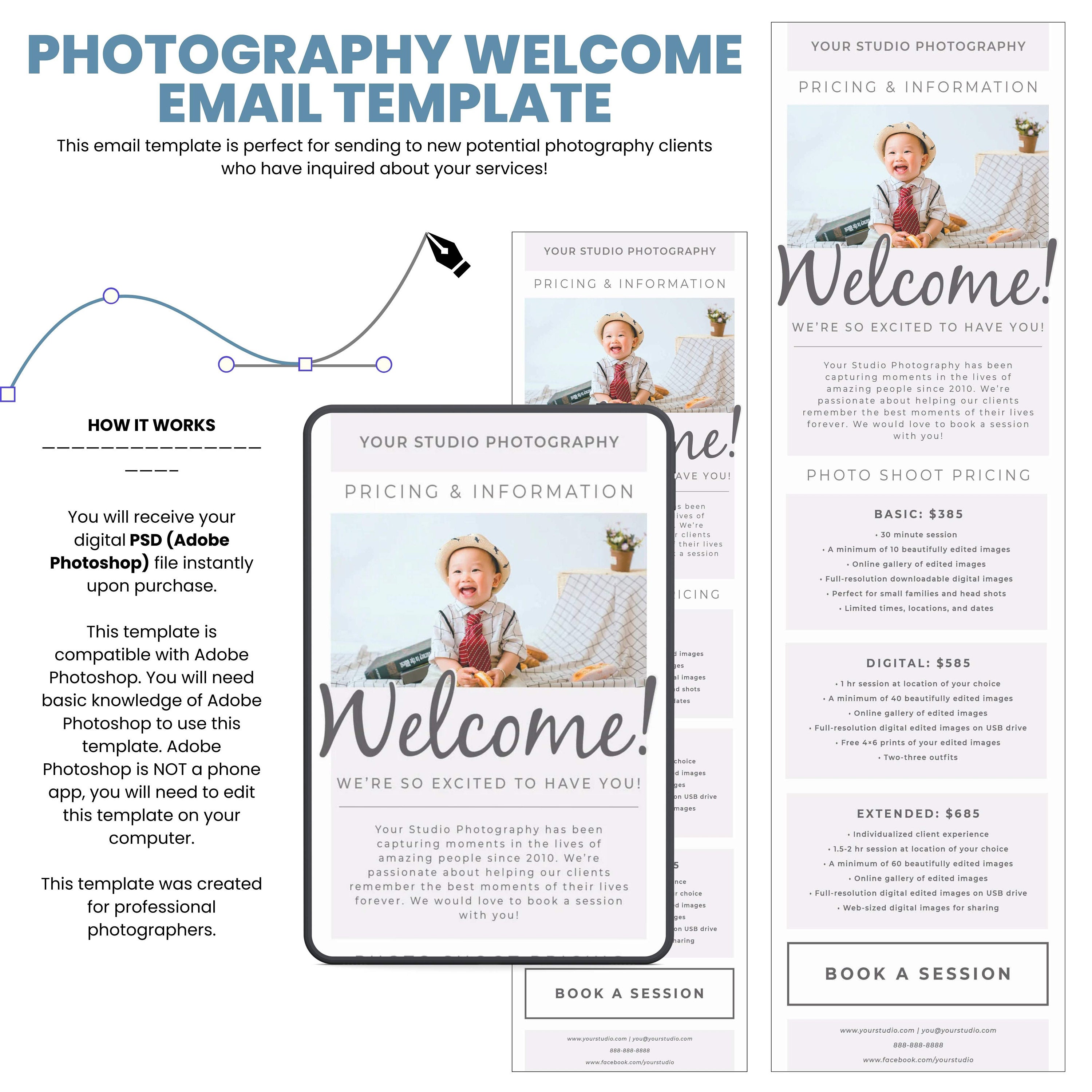 Photography Welcome Email Template, Photographer Email Newsletter ...