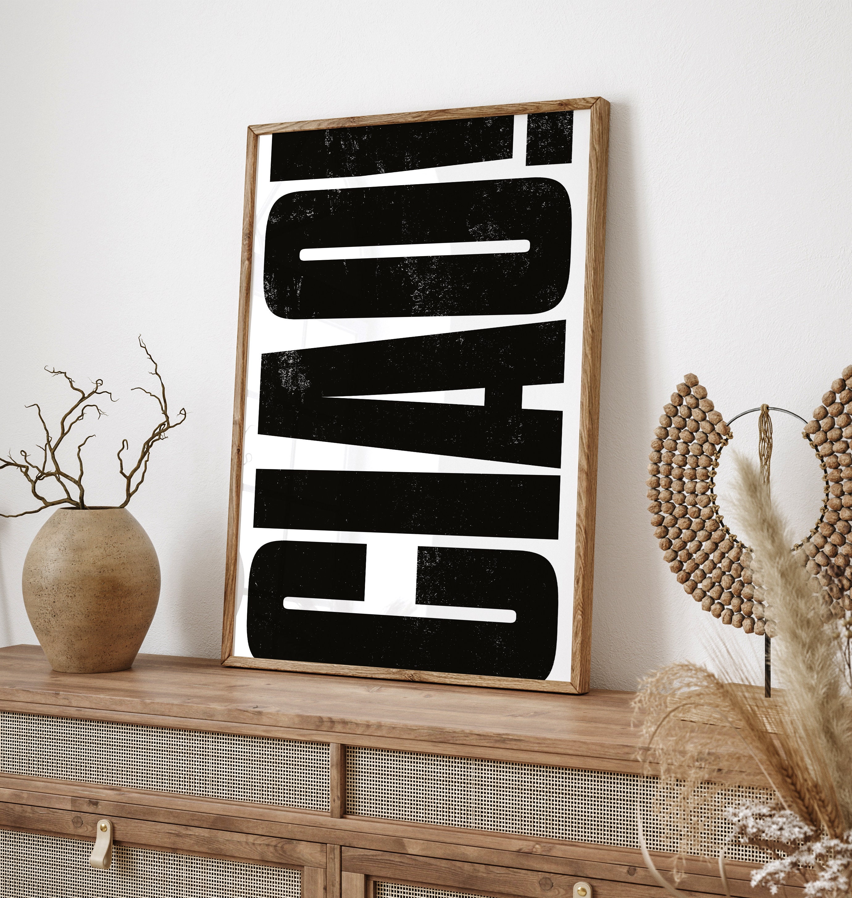 Retro Typography Postervintage Posterciao Printmonochrome - Etsy