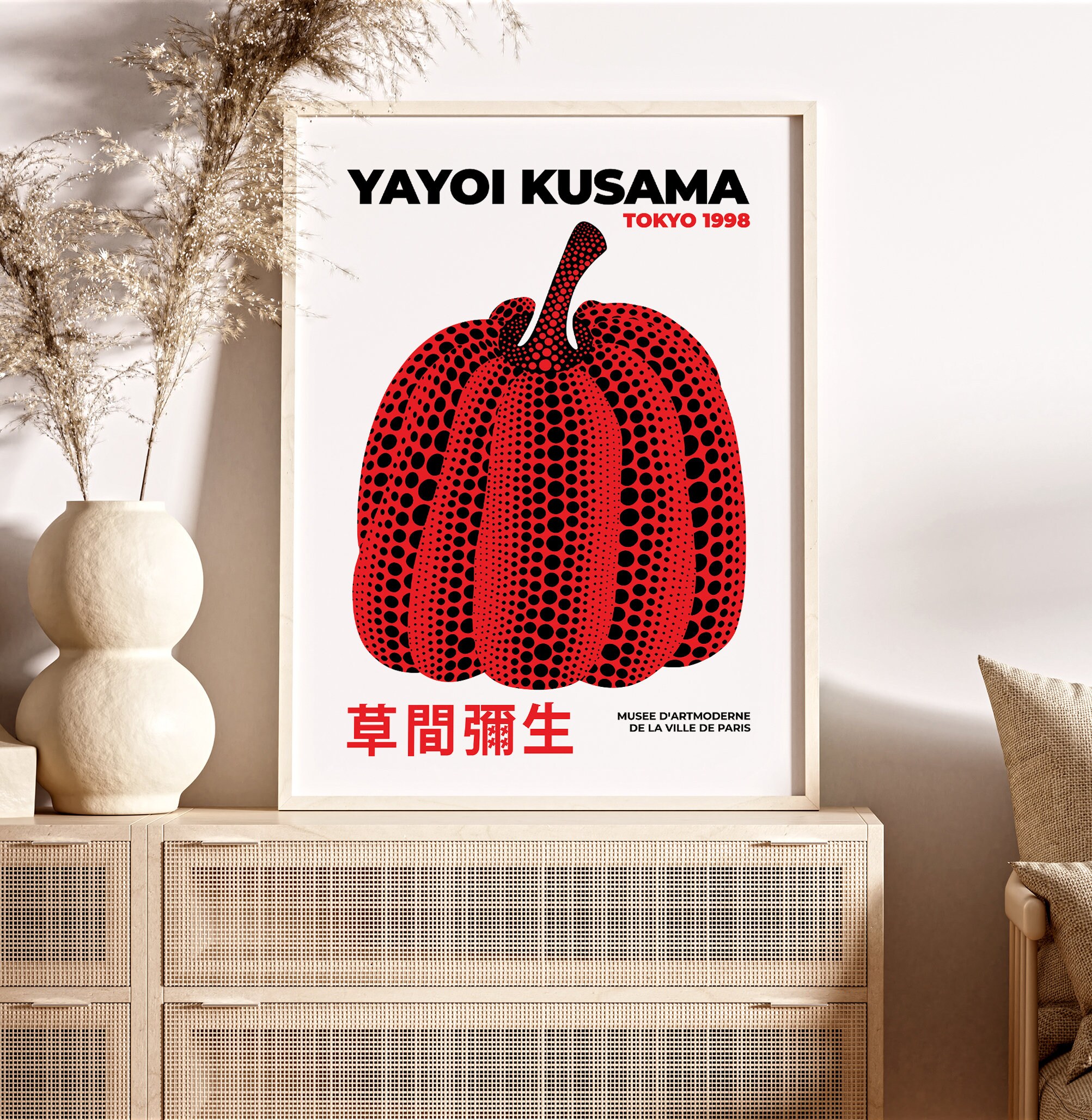 Yayoi Kusama Print,yayoi Kusama Poster,modern Japanese Wall Art,trendy ...