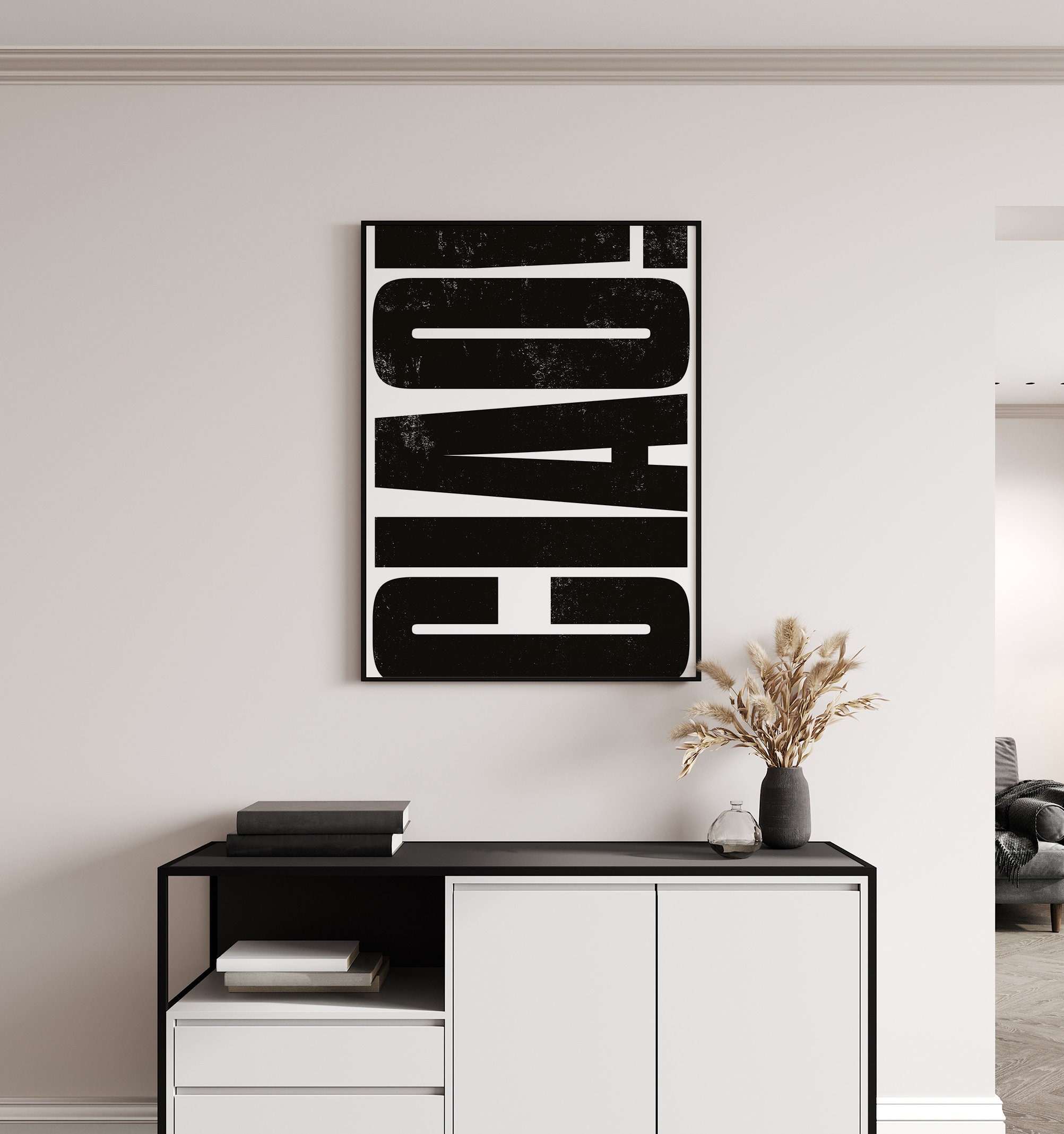 Retro Typography Postervintage Posterciao Printmonochrome - Etsy