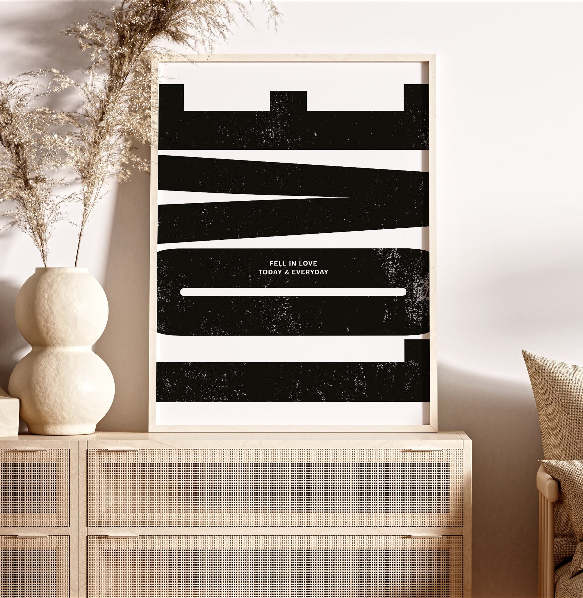 Retro Typography Poster,vintage Poster,love Print,monochrome Wall Art ...