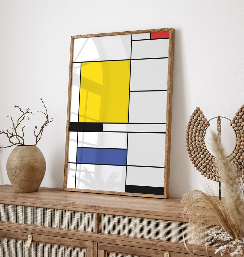 Set of 3 Piet Mondrian Print, Geometric Wall Set, Piet Mondrian, Modern ...