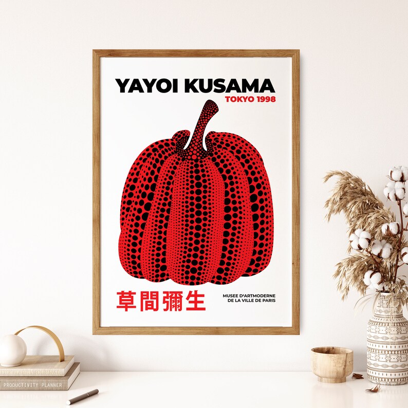 Yayoi Kusama Print,yayoi Kusama Poster,modern Japanese Wall Art,trendy ...
