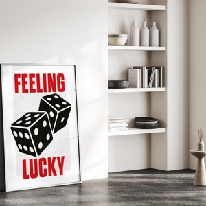 Trendy Retro Wall Art, Lucky Poster, Funny Art, Gallery Wall Art ...
