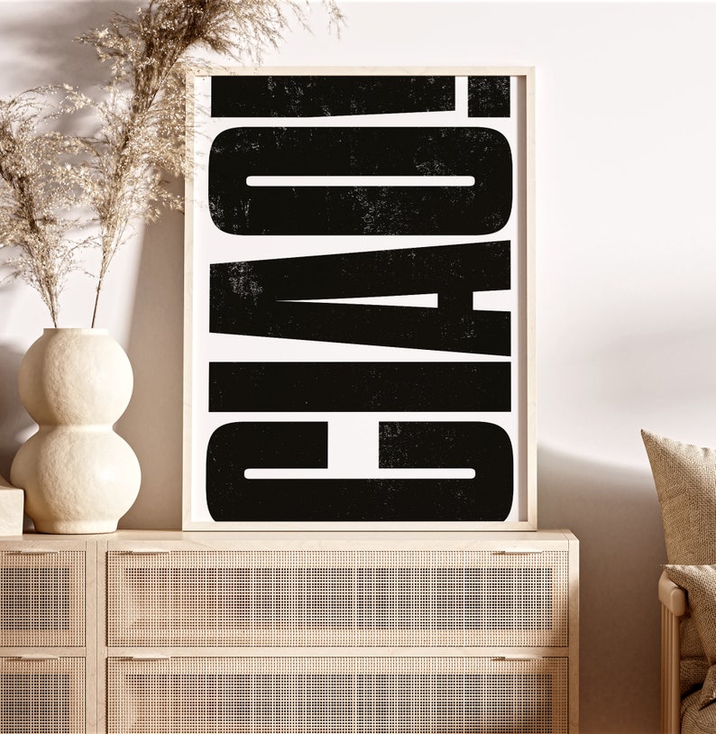 Retro Typography Postervintage Posterciao Printmonochrome - Etsy