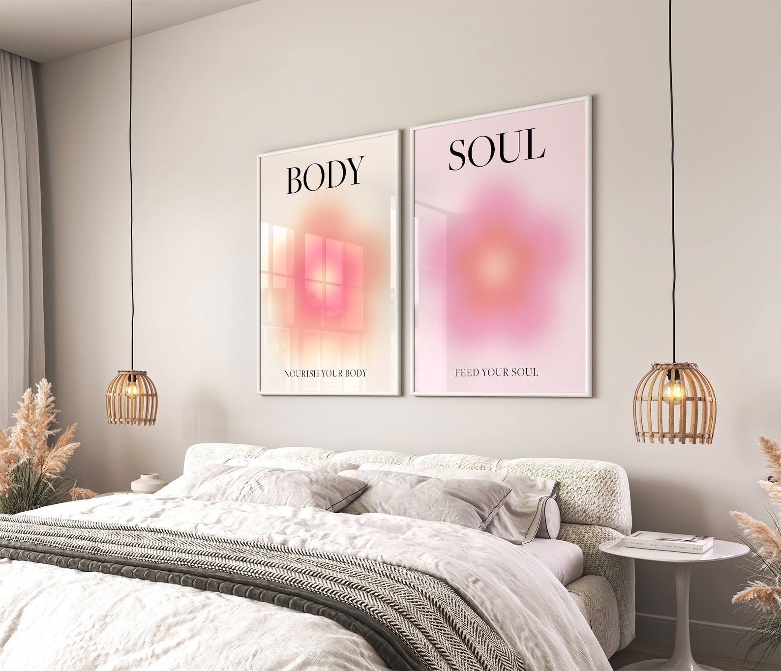 Mind Body Soul Aura Poster 3 Piece Wall Art, Aura Energy Spiritual ...