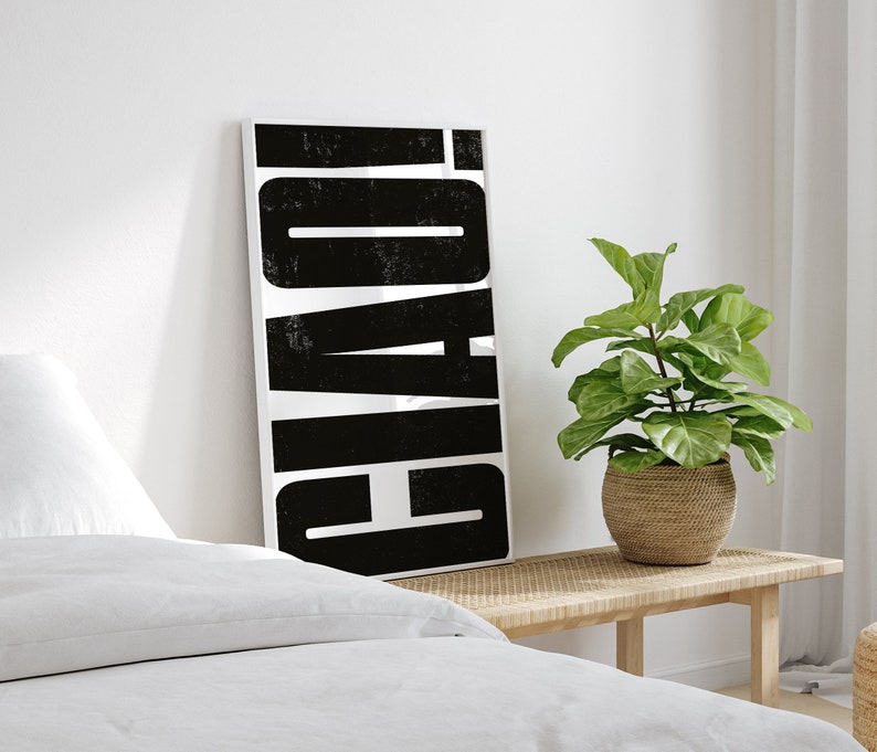 Retro Typography Postervintage Posterciao Printmonochrome - Etsy