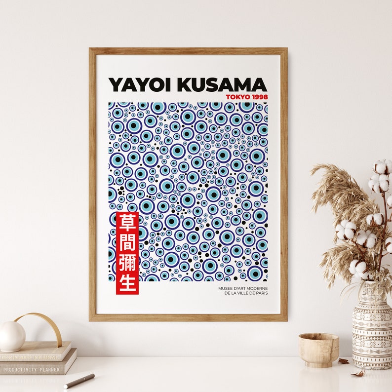 Yayoi Kusama Print, Yayoi Kusama Poster, Modern Japanese Wall Art ...