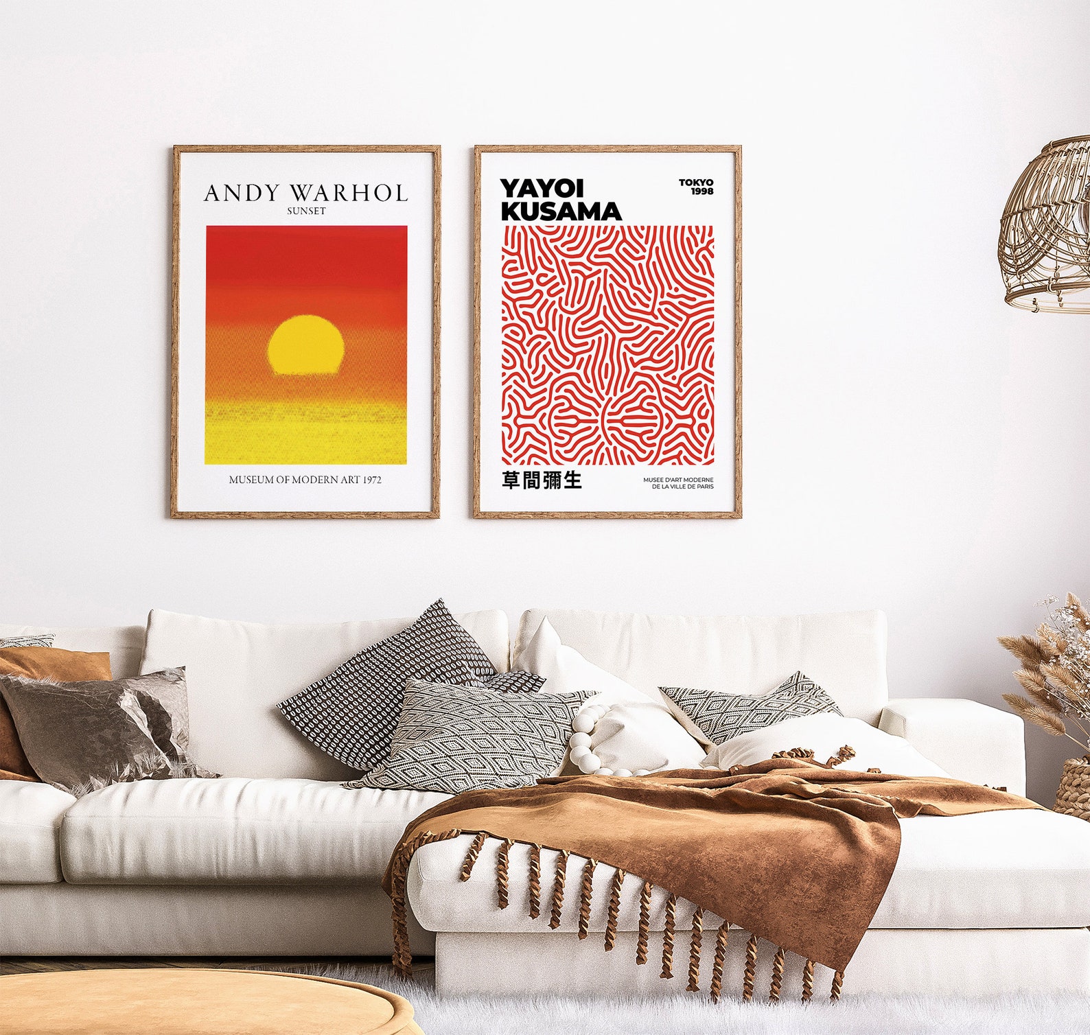 Gallery Wall Set of 3,yayoi Kusama Print,andy Warhol Print,printable ...