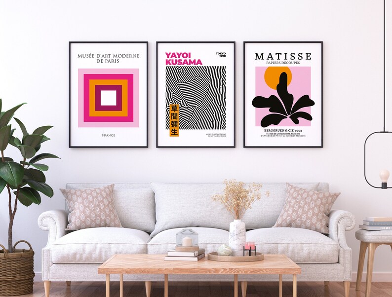 Gallery Wall Set,gallery Wall Set Colorful,matisse Print,yayoi Kusama ...