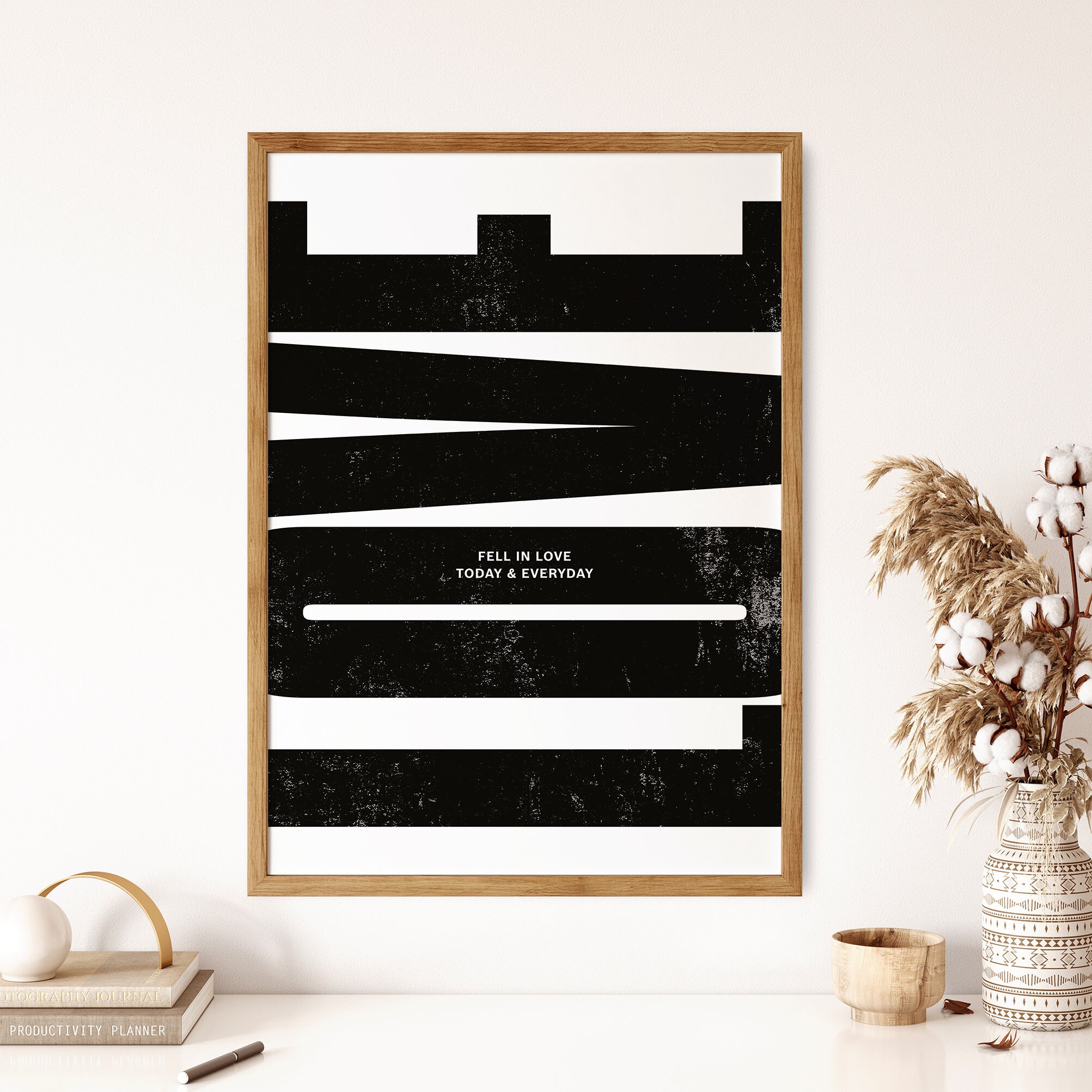 Retro Typography Poster,vintage Poster,love Print,monochrome Wall Art ...