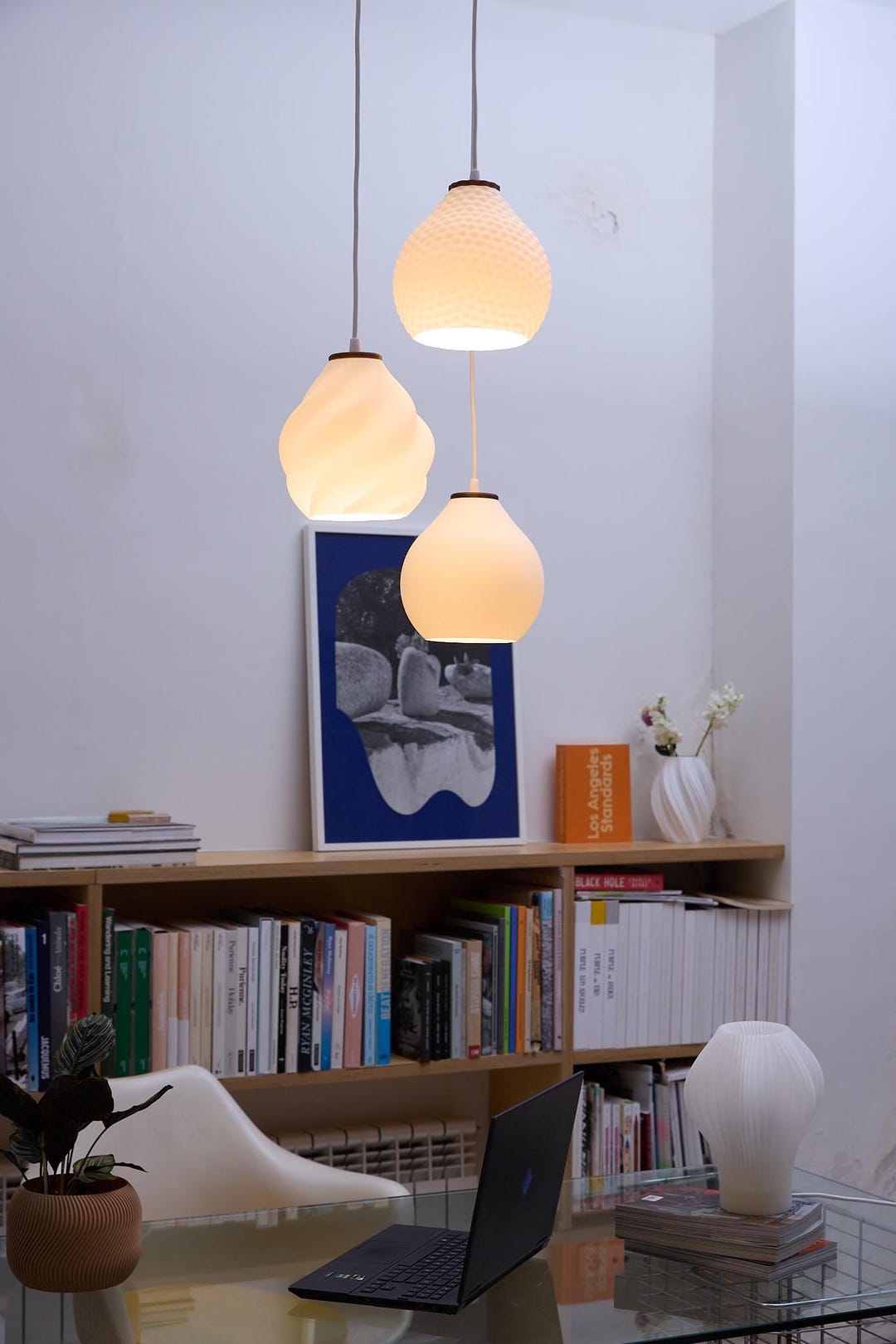 Organic 3, Coffee Ground and Biosourced Material Lamp Shades: Coastal ...