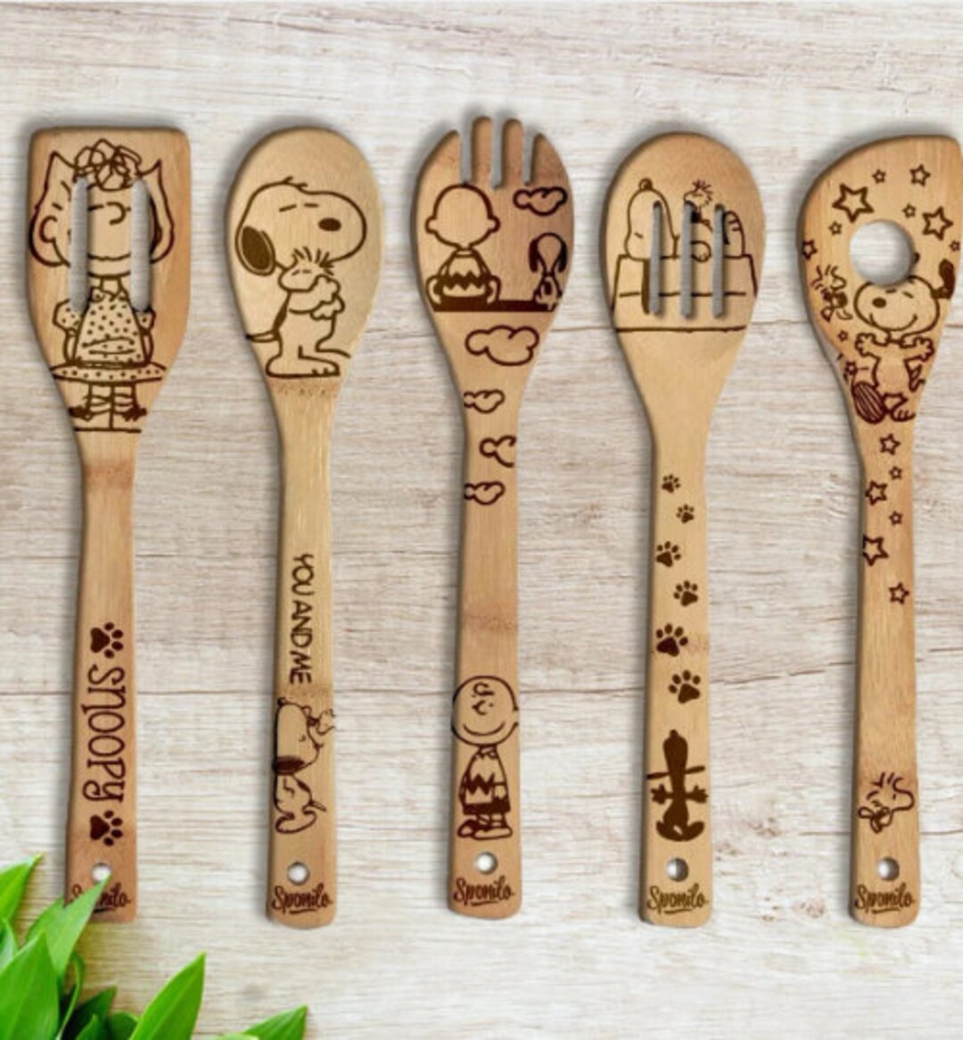 Snoopy Wooden Spoon Snoopy Wood-burned Wooden Spoon Snoopy - Etsy