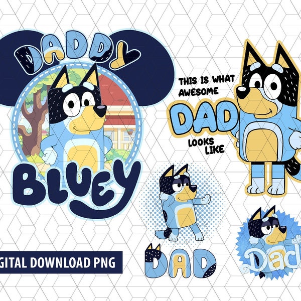Bluey Daddy Png - Etsy