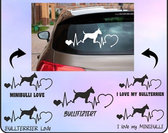 Miniature Bull Terrier Inside Dog Sticker for Laptop Book Fridge Guitar ...
