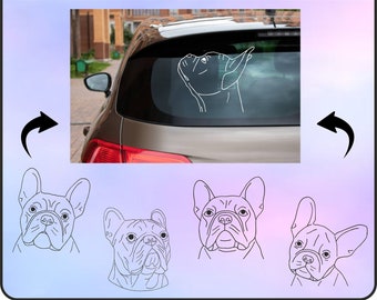 French Bulldog on Board Car Window Sticker Bouledogue Français Dog Sign ...