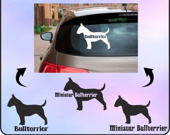 Miniature Bull Terrier Inside Dog Sticker for Laptop Book Fridge Guitar ...