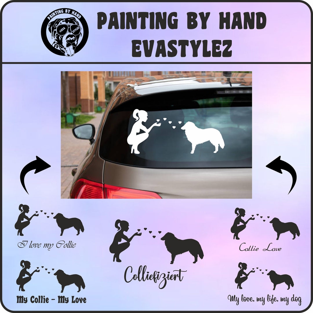 Dog/collie - Car Decal - Etsy