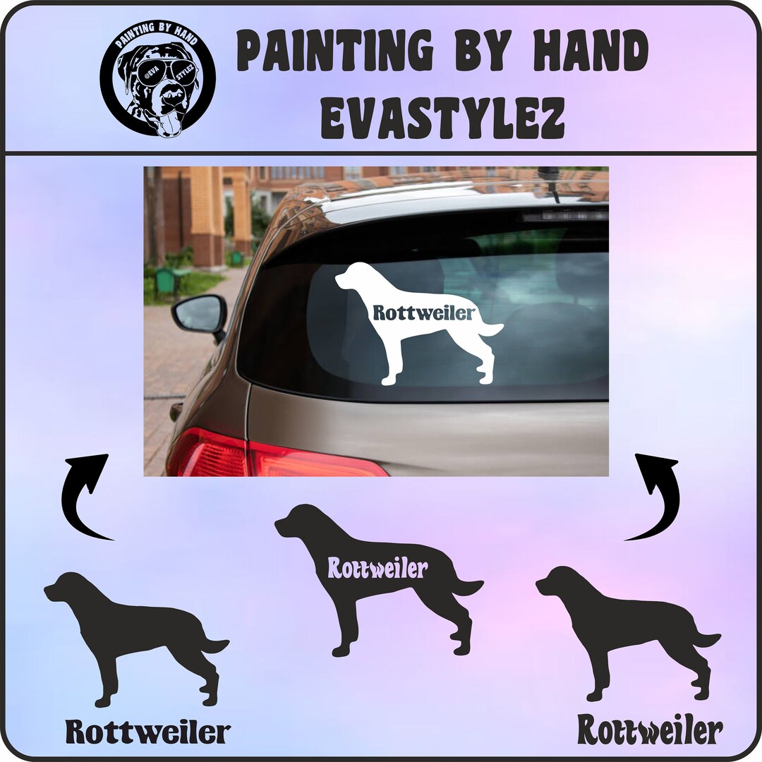 Dog/rottweiler Car Sticker - Etsy
