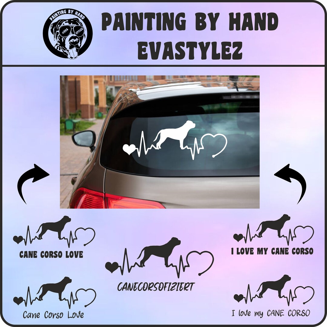 Dog/cane Corso Car Decal - Etsy