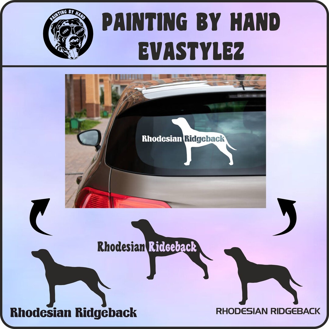 Dog/rhodesian Ridgeback Car Sticker - Etsy