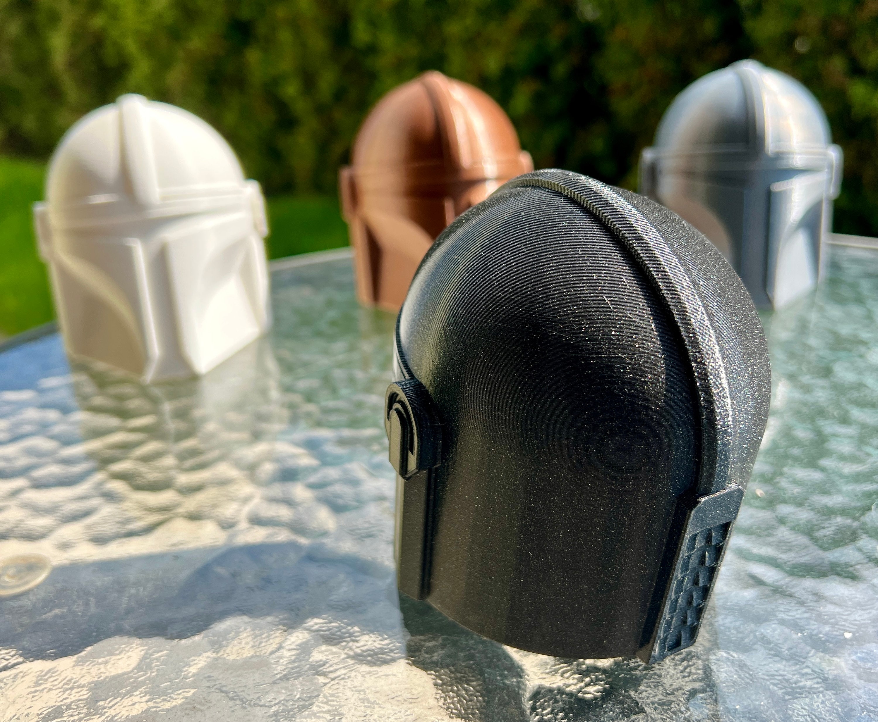 Mandalorian Helmet, Tow Hook Cap / Hitch Cover. Made of Black Galaxy ...