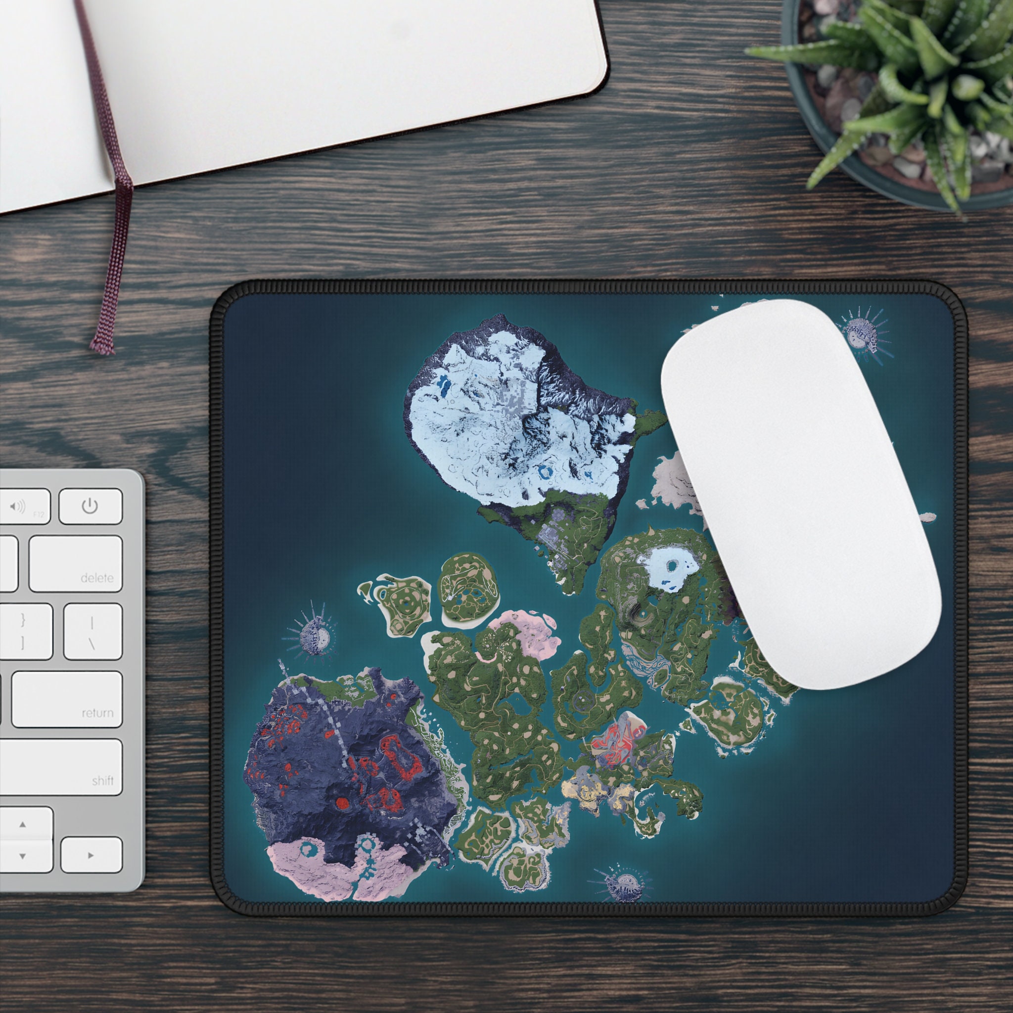 Palworld Map Gaming Mouse Pad, 9 7, Stitched Edges, 3mm Thick Neoprene ...